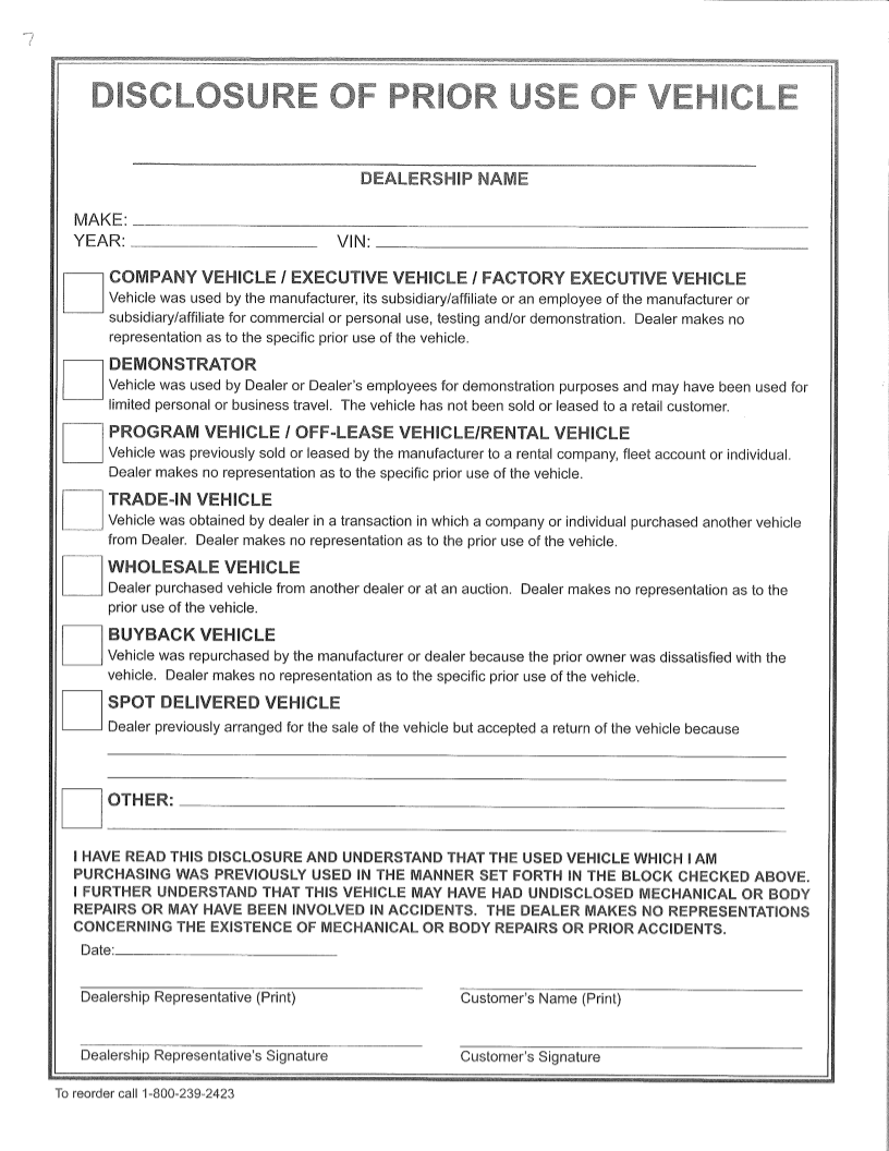 Disclosure of Prior Use of Vehicle – Alabama Independent Auto Dealers ...