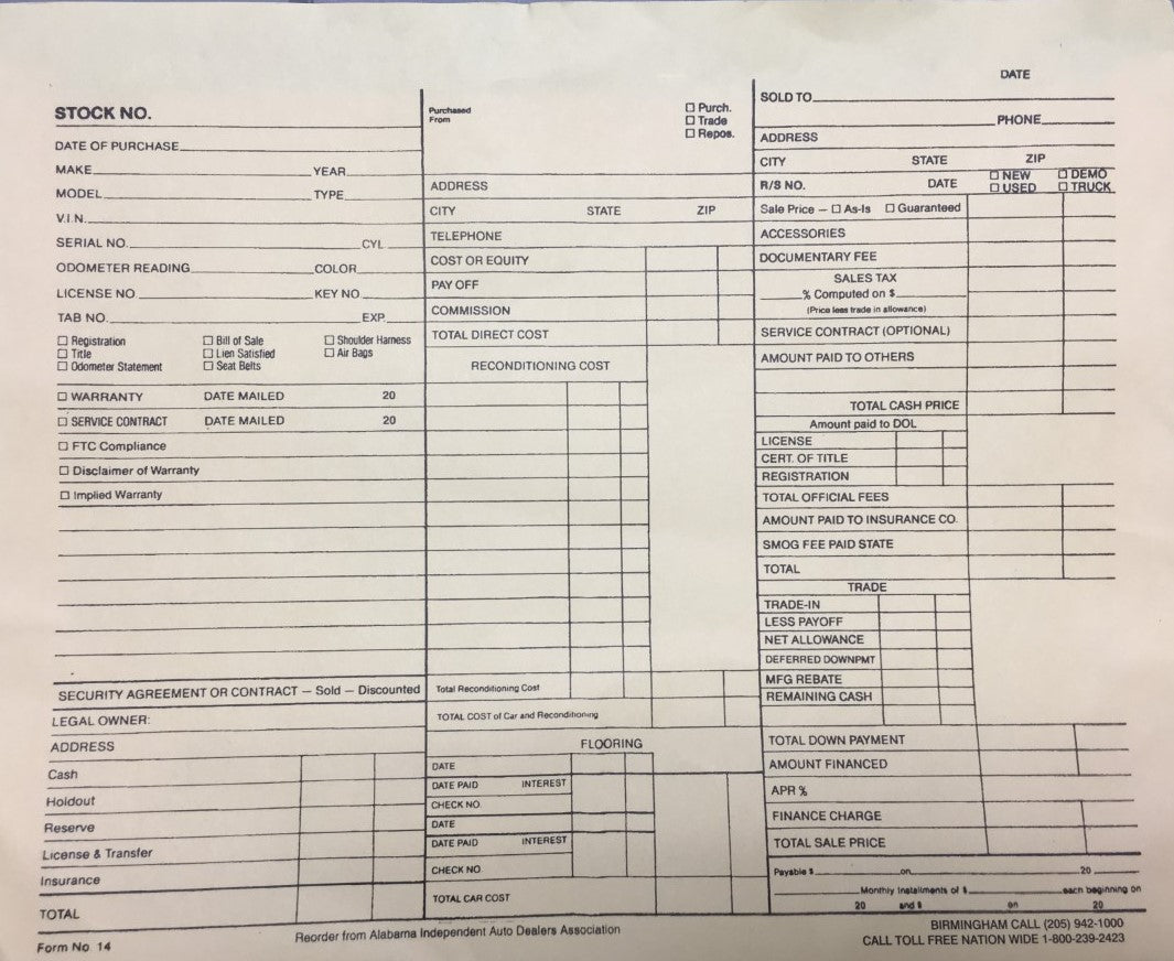 No. 14 Inventory File Jackets – Alabama Independent Auto Dealers ...